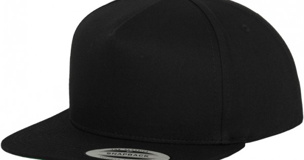 Classic 5 Panel Snapback Cap Black (15.32€) Flexfit Blank Hats by www ...